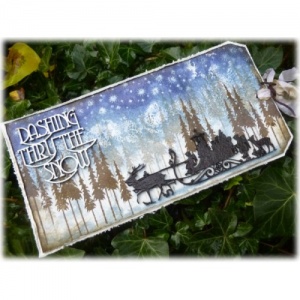 Christmas Shrine Sleigh Scene Wood Shape for art and crafts